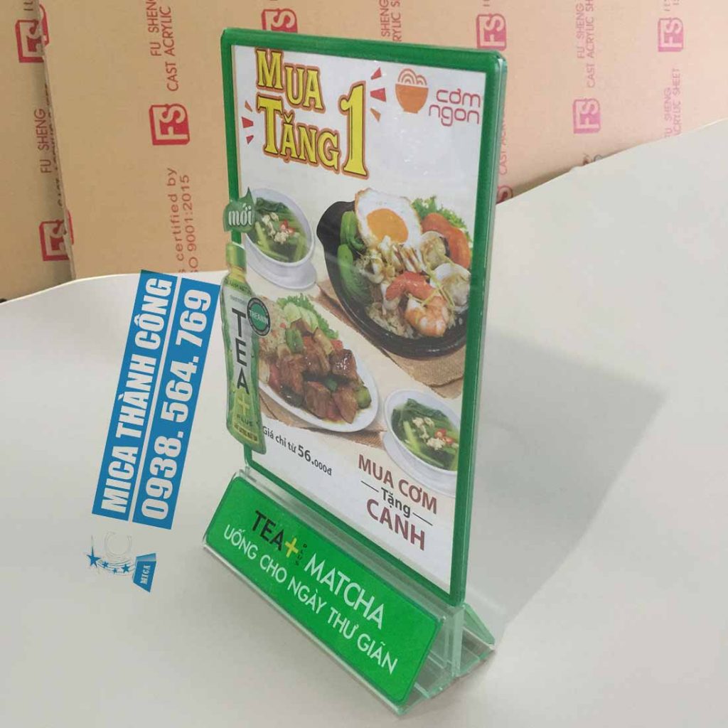 Menu mica để bàn